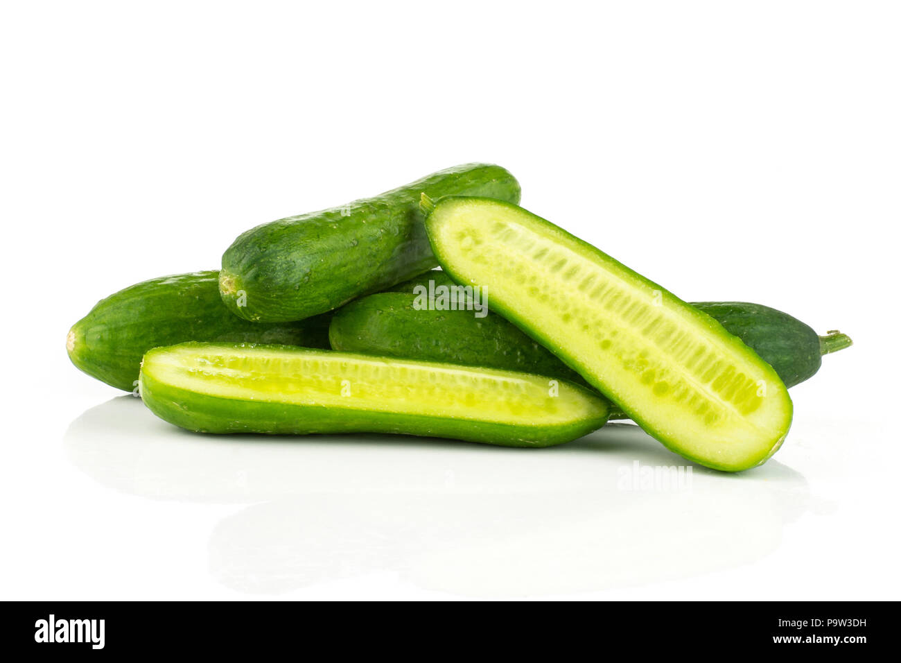 Miniature cucumbers Cut Out Stock Images & Pictures - Alamy