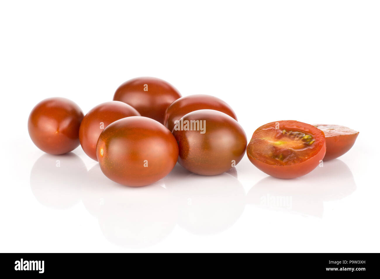 Black red grape cherry tomatoes set isolated on white background Stock Photo - Alamy