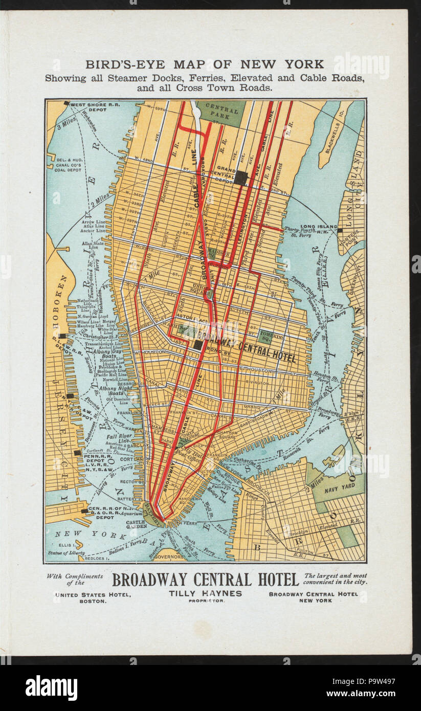 571 DINNER MENU (held by) BROADWAY CENTRAL HOTEL (at) "NEW YORK, NY ...