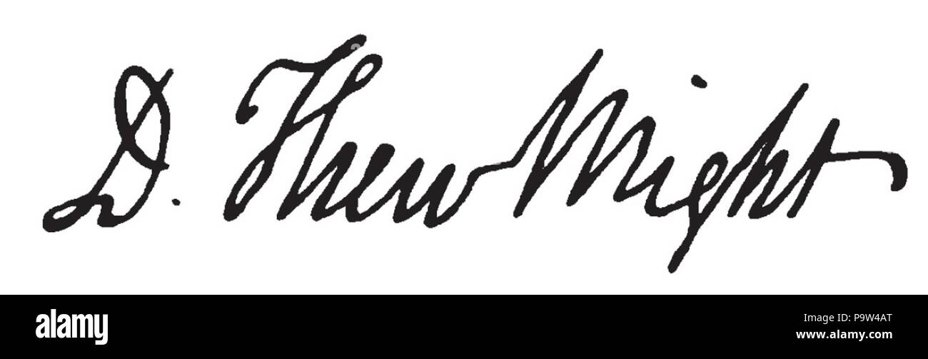 371 Daniel Thew Wright signature Stock Photo - Alamy