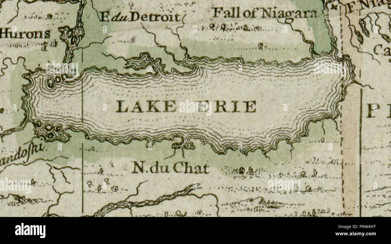 Map of lake erie hi-res stock photography and images - Alamy