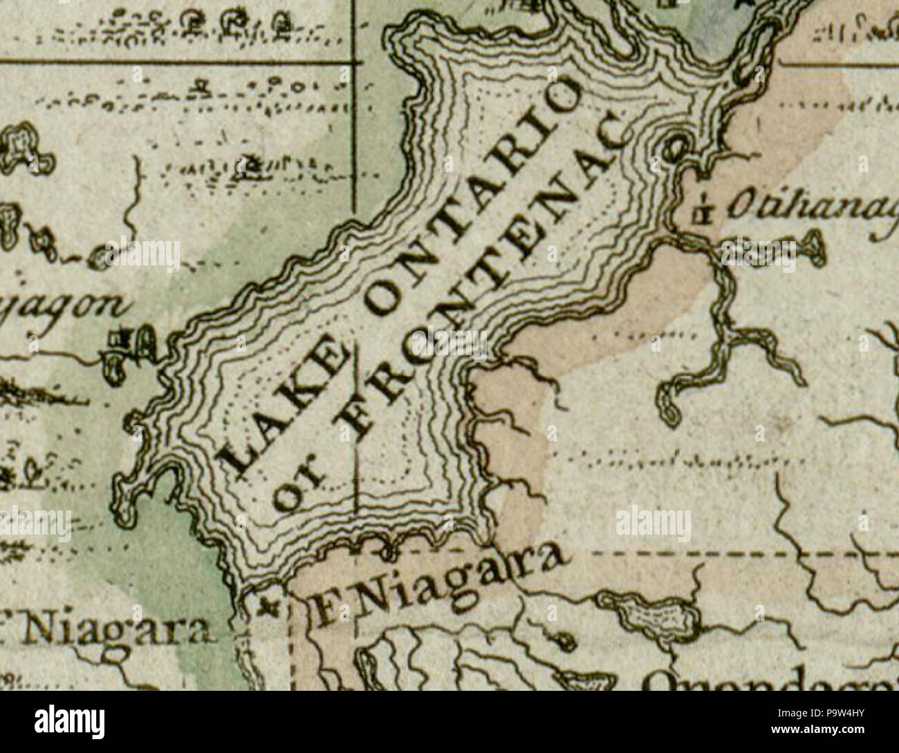 372 Darlington map of lake ontario 1680 Stock Photo - Alamy
