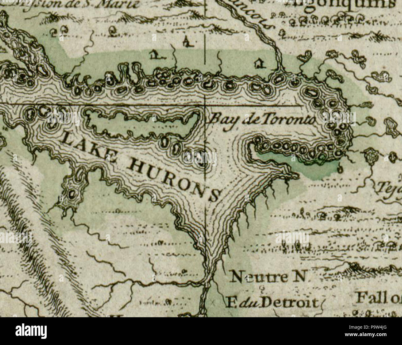 Huron map hi-res stock photography and images - Alamy