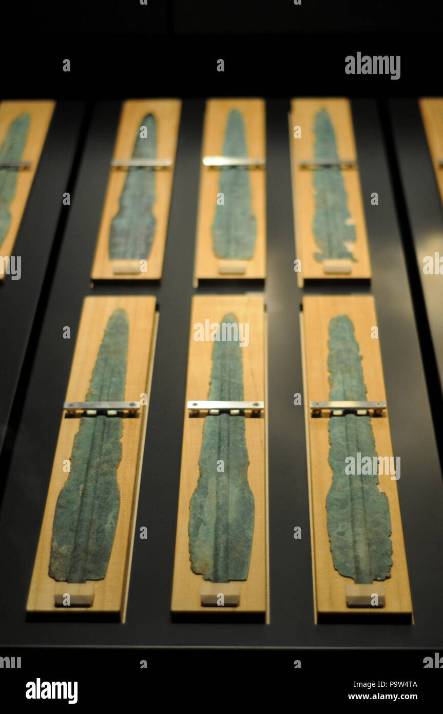 Japanese Ancient Bronze Ware Swords in Yayoi Era, about 2000 years ago ...