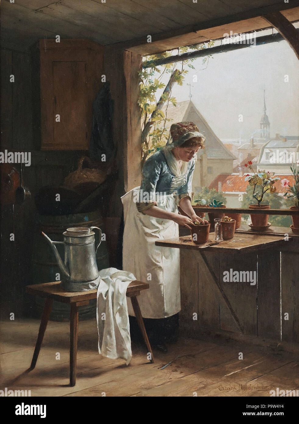 Nordenberg Henrik - Kvinna VID Fönster 1 Stock Photo - Alamy