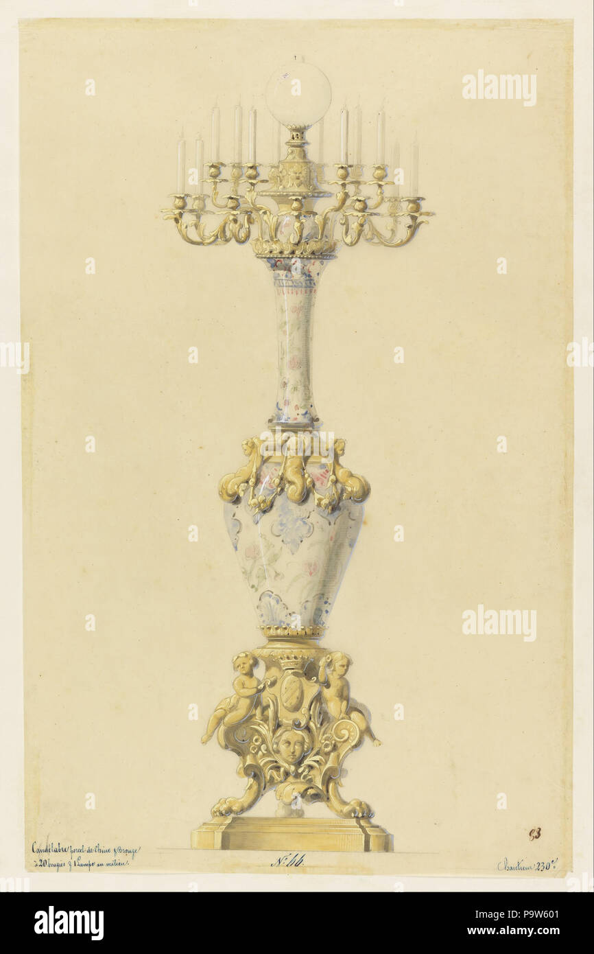 386 Design for a Gas Lamp and Candelabrum Stock Photo - Alamy