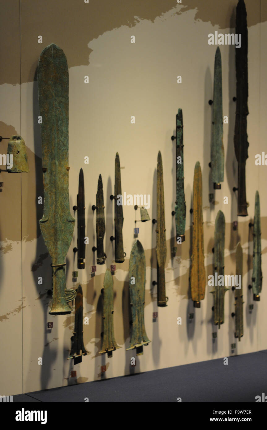 Japanese Ancient Bronze Ware Swords in Yayoi Era, about 2000 years ago ...