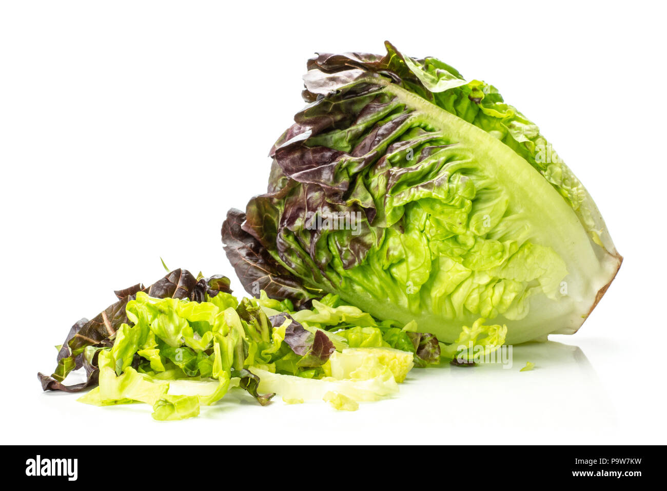 Sliced little gem lettuce Cut Out Stock Images & Pictures - Alamy
