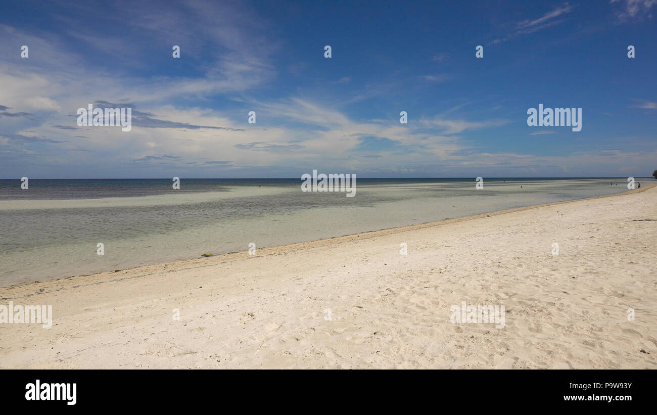 Tropical beach with white sand with beach house on a tropical island ...