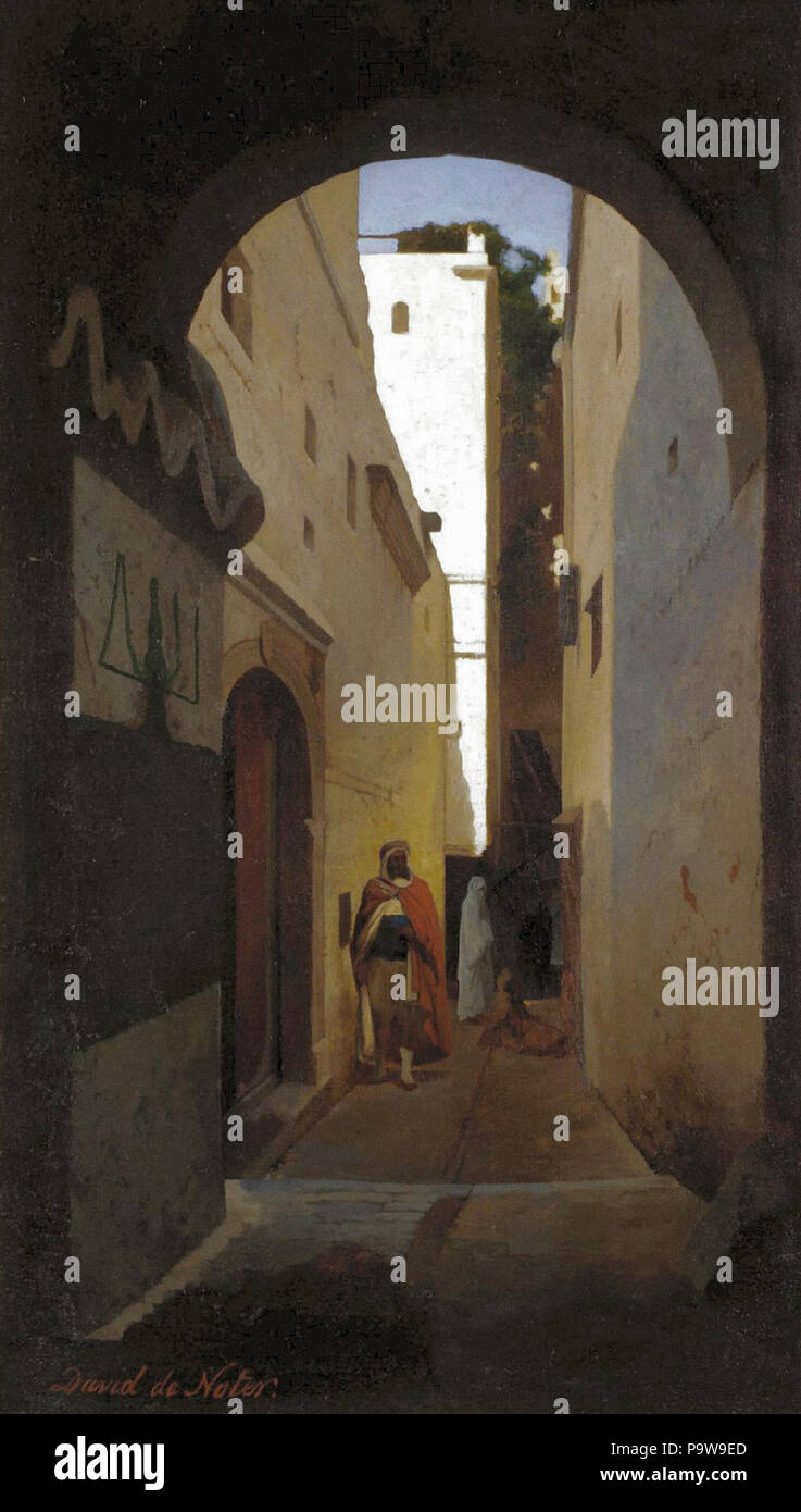 Noter David Emile Joseph De - Algerian Street Scene Stock Photo - Alamy