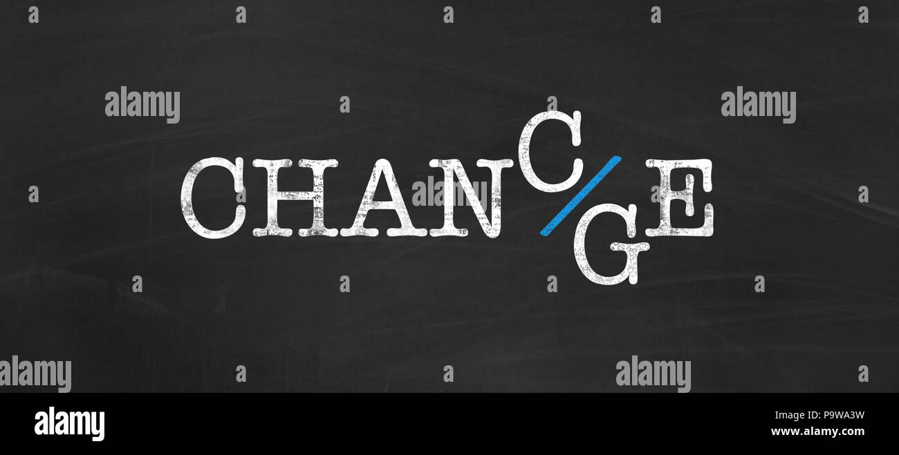 Abstract graphic of word chance and change for personal development and ...