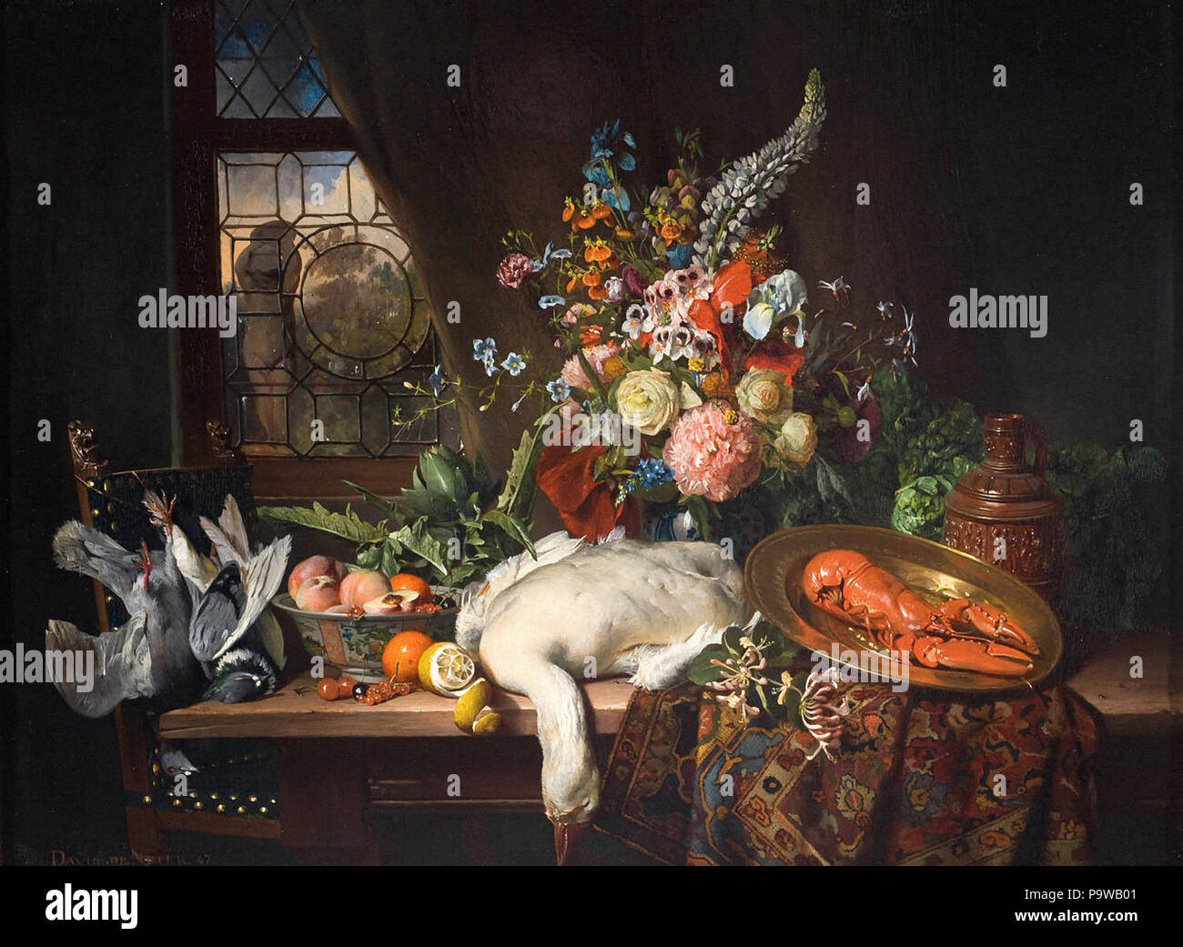 Noter David Emile Joseph De - Pronkstilleven Stock Photo - Alamy