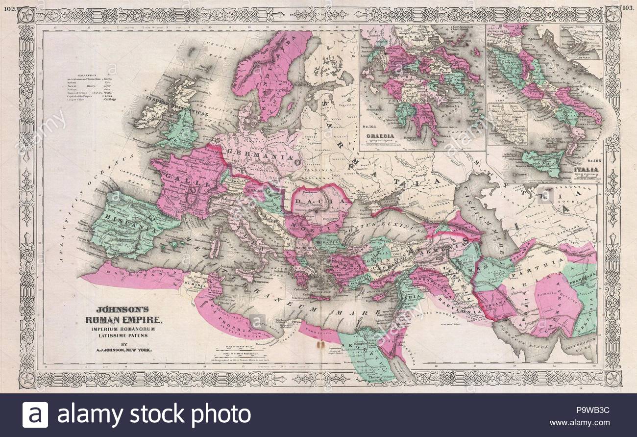 Historic Roman Empire Map Stock Photos & Historic Roman Empire Map ...