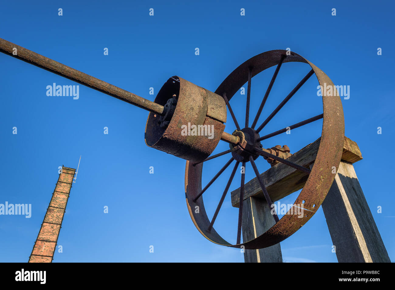 Industrial relics at the Lion Salt Works museum at Marston near ...