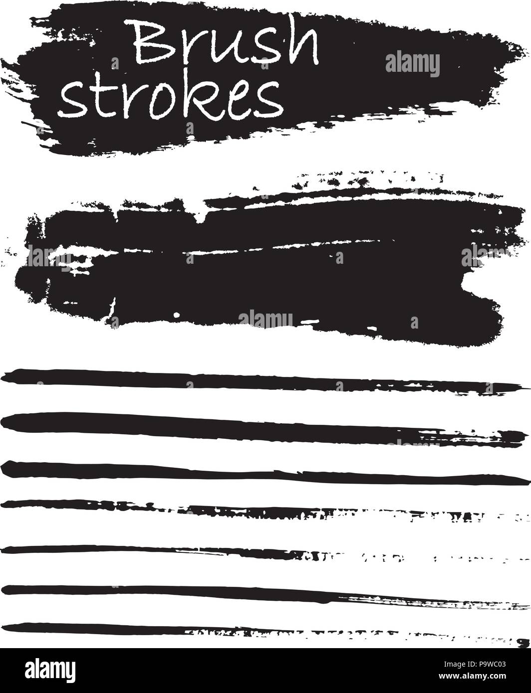 Hand drawn lines strokes Stock Vector Images - Alamy