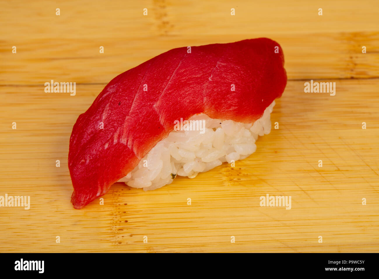 Delicious tuna sushi with rice Stock Photo - Alamy