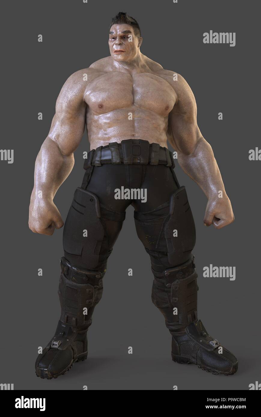 3D Illustration Big Giant Isolated on Gray Stock Photo - Alamy