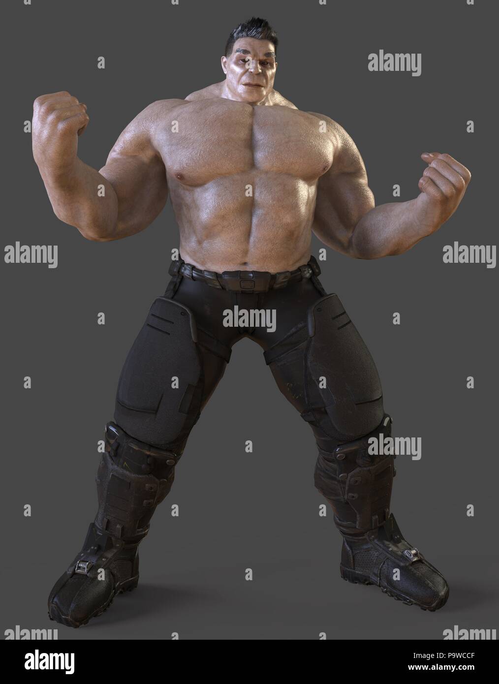 3D Illustration Big Giant Isolated on Gray Stock Photo - Alamy