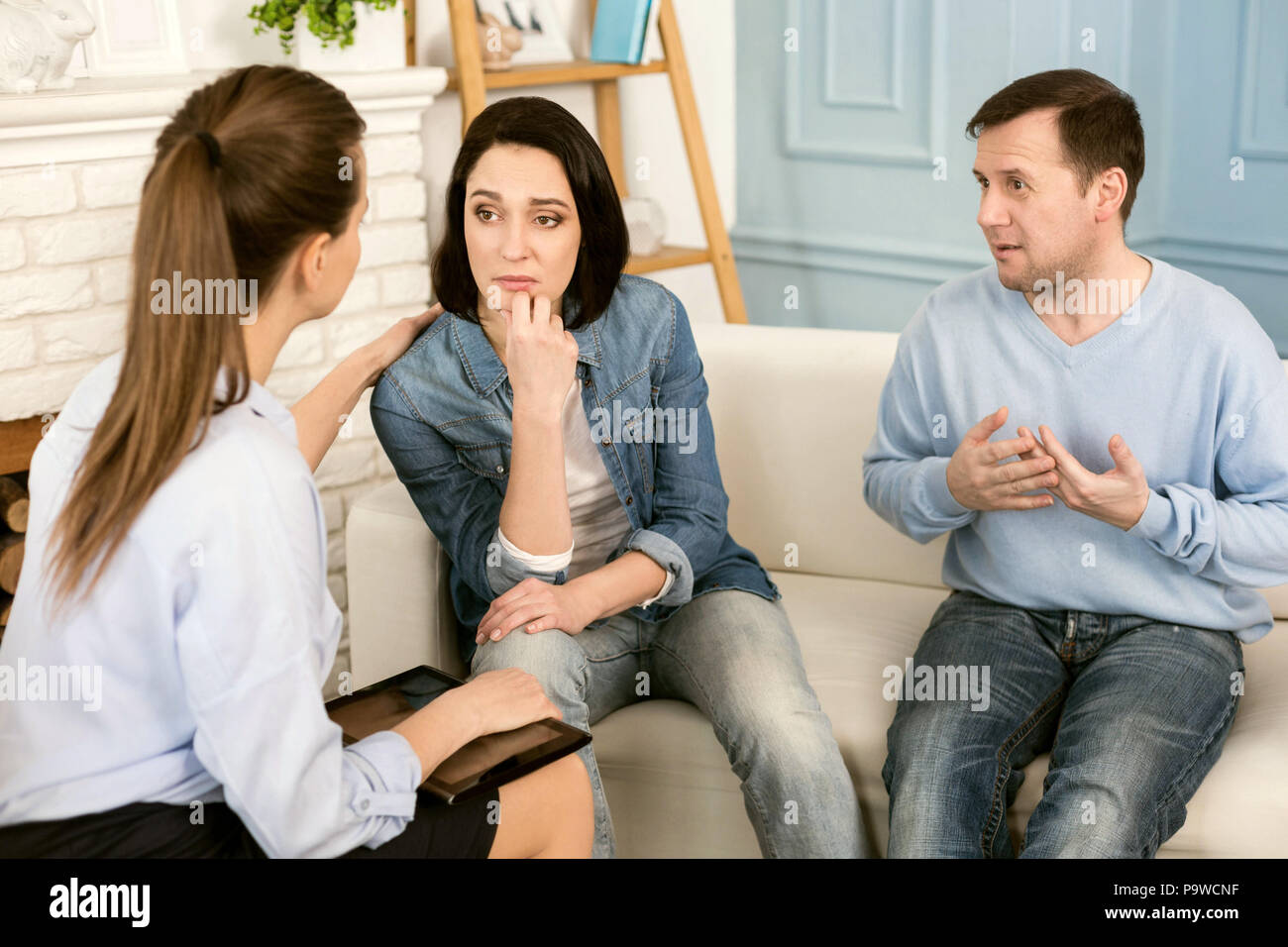 Argument family and digital device hi-res stock photography and images ...