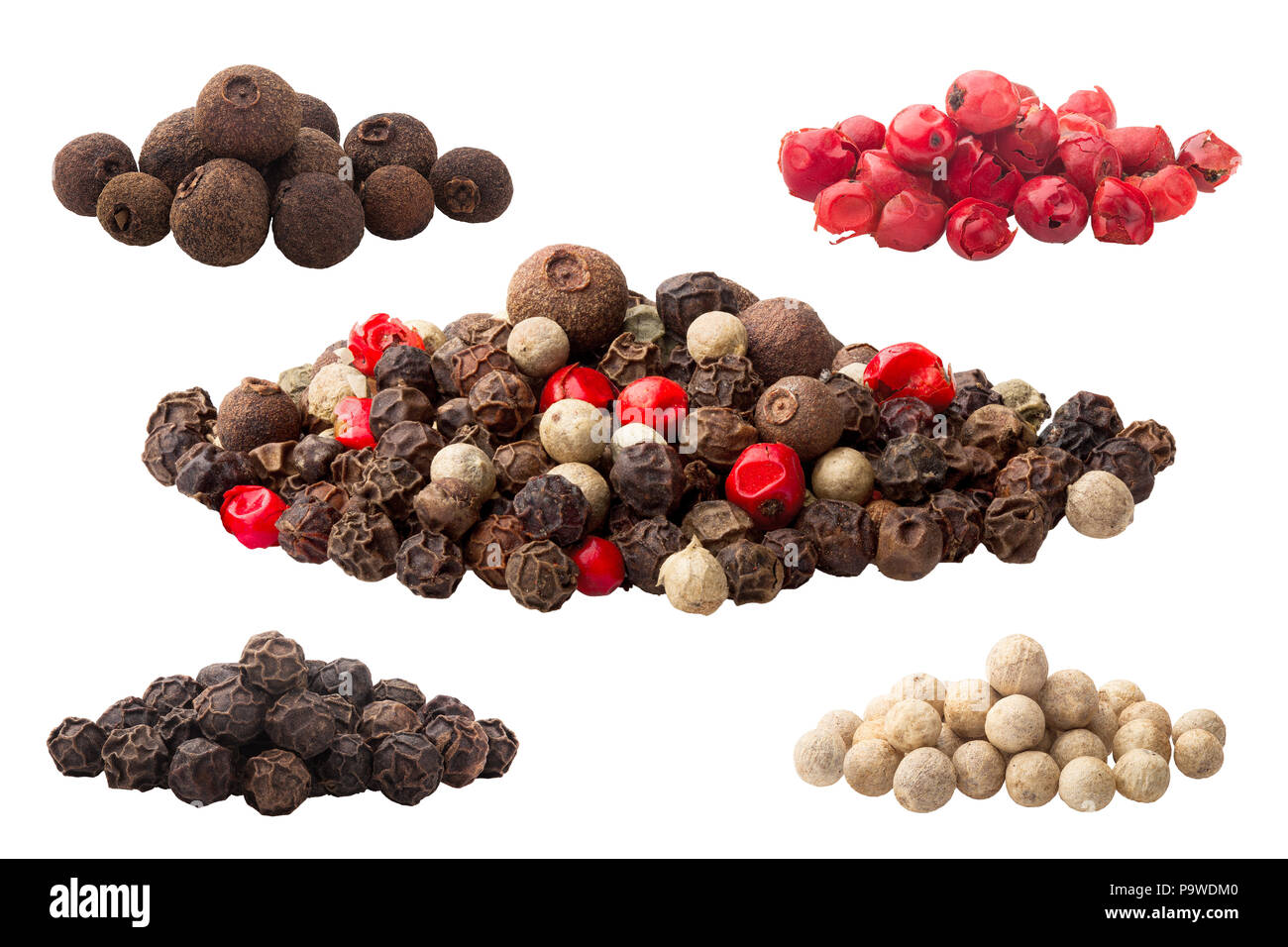 pepper mix, full depth of field, clipping path Stock Photo - Alamy