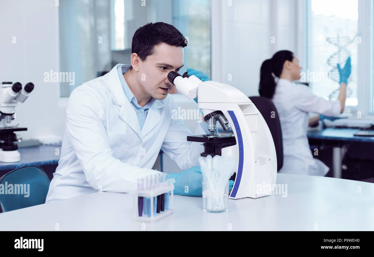 Close up male scientist doing hi-res stock photography and images - Alamy
