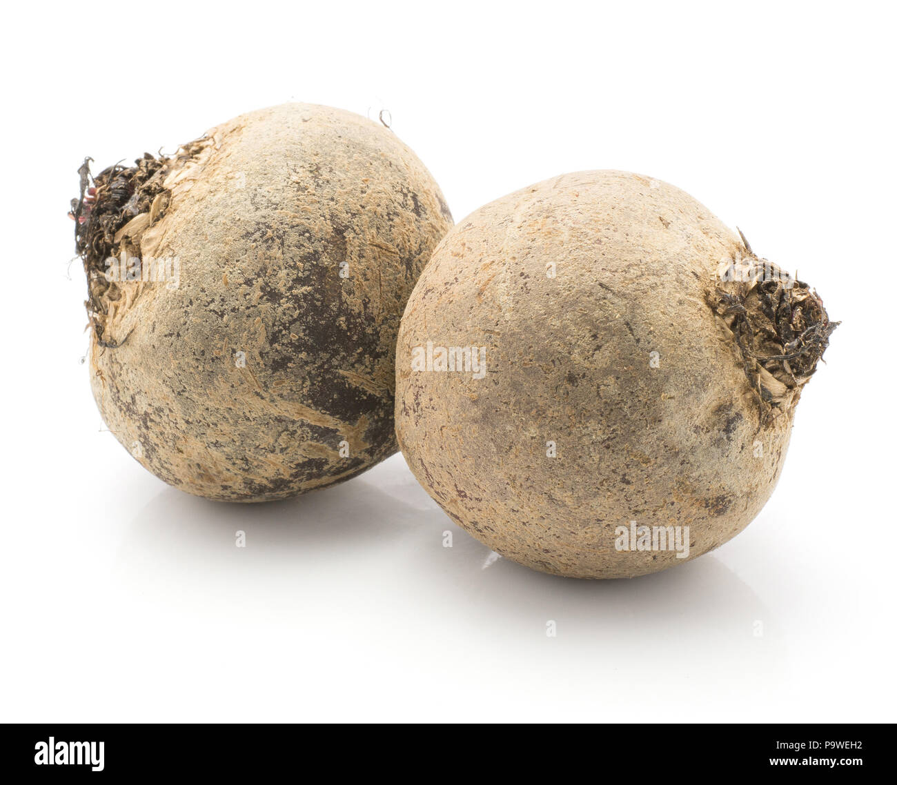 Beetroot (red beet) two raw bulbs isolated on white background Stock ...