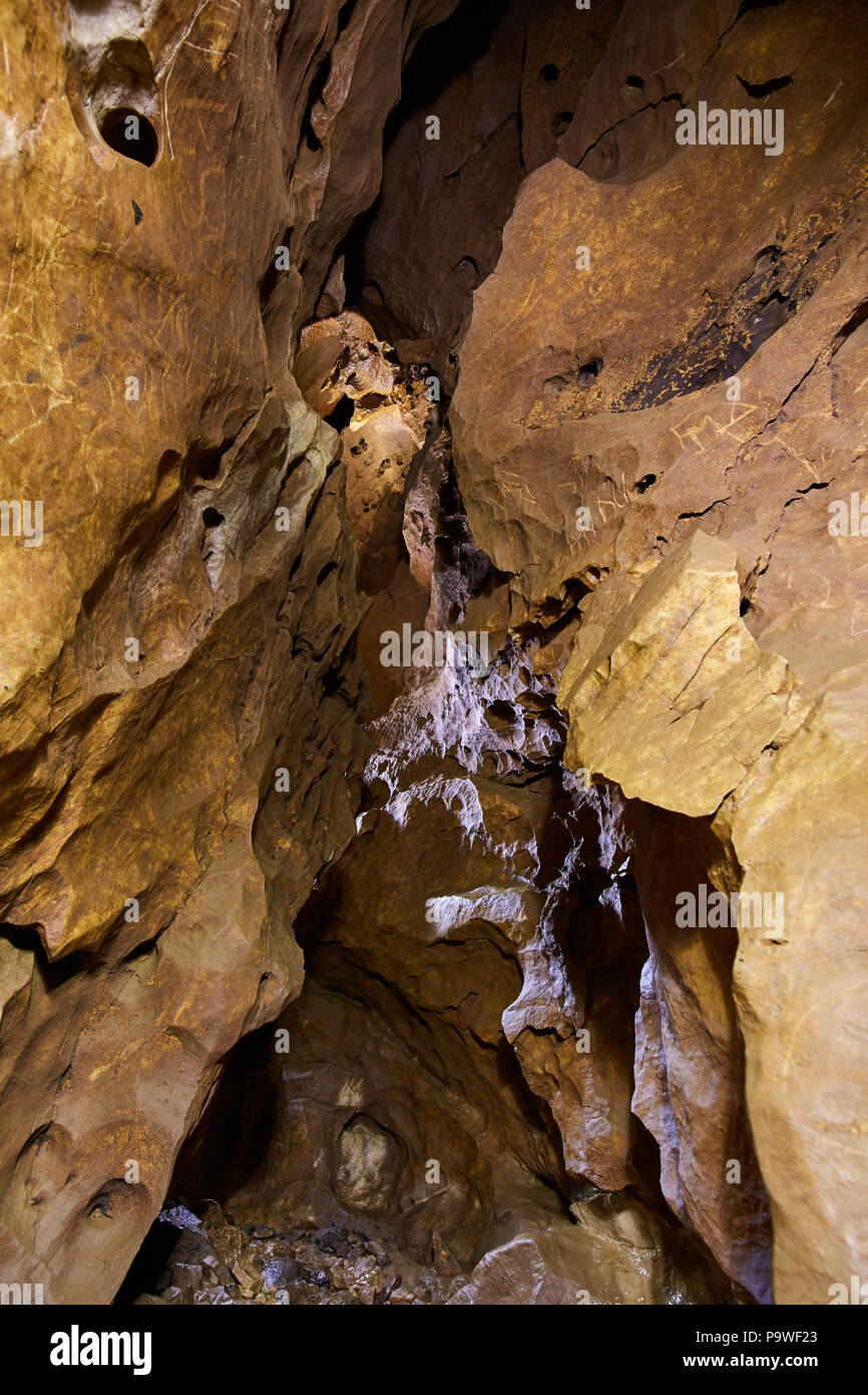 Interior of a cave with various speleothemes Stock Photo - Alamy