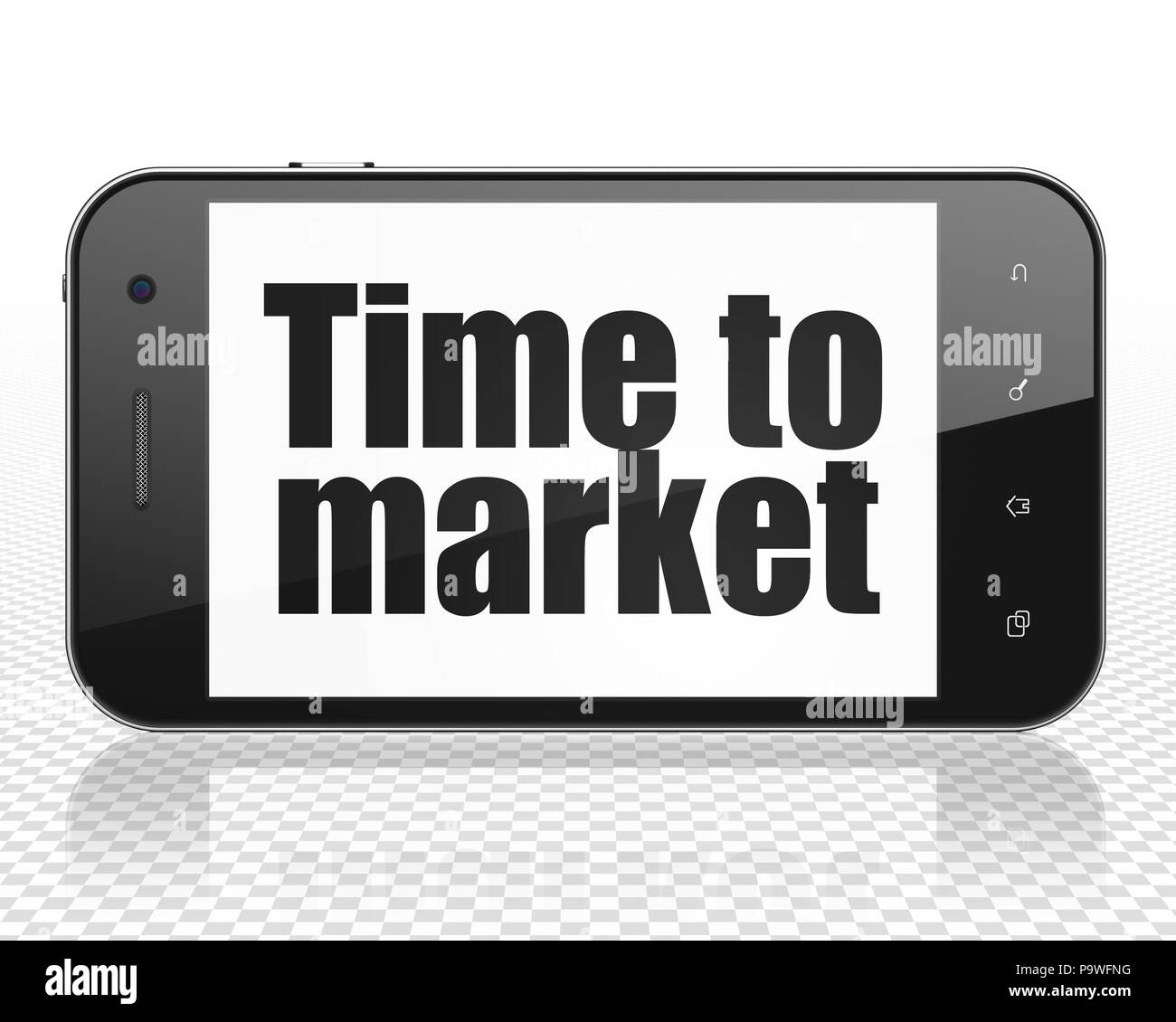 Time concept: Smartphone with Time to Market on display Stock Photo - Alamy