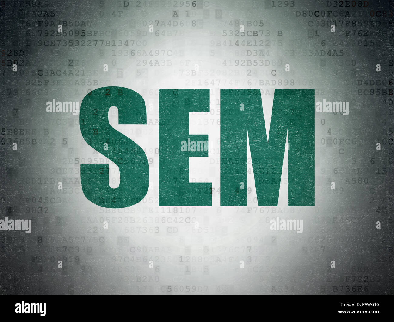 Marketing concept: SEM on Digital Data Paper background Stock Photo - Alamy