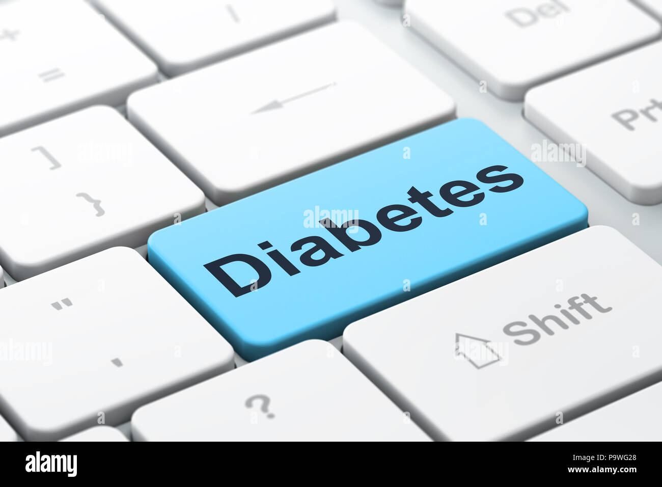 Medicine concept: Diabetes on computer keyboard background Stock Photo ...