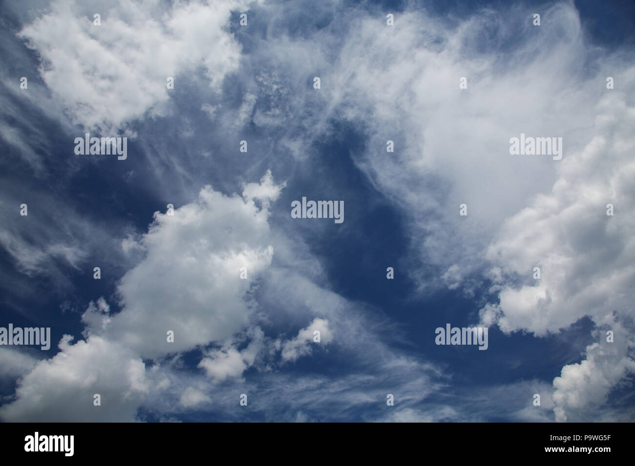 blue sky background with white clouds Stock Photo - Alamy