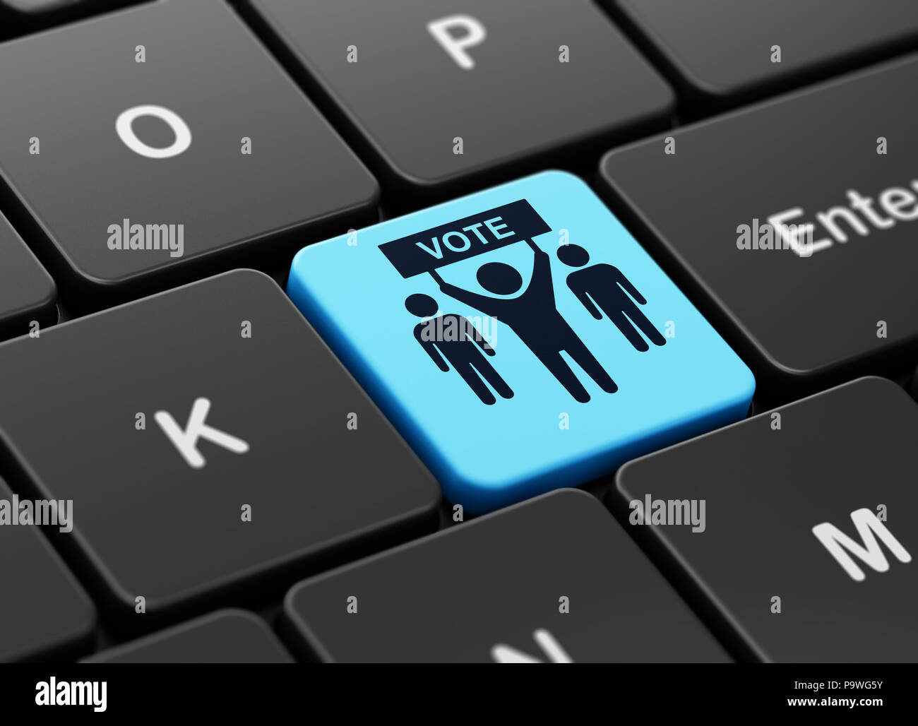 Politics concept: Election Campaign on computer keyboard background ...