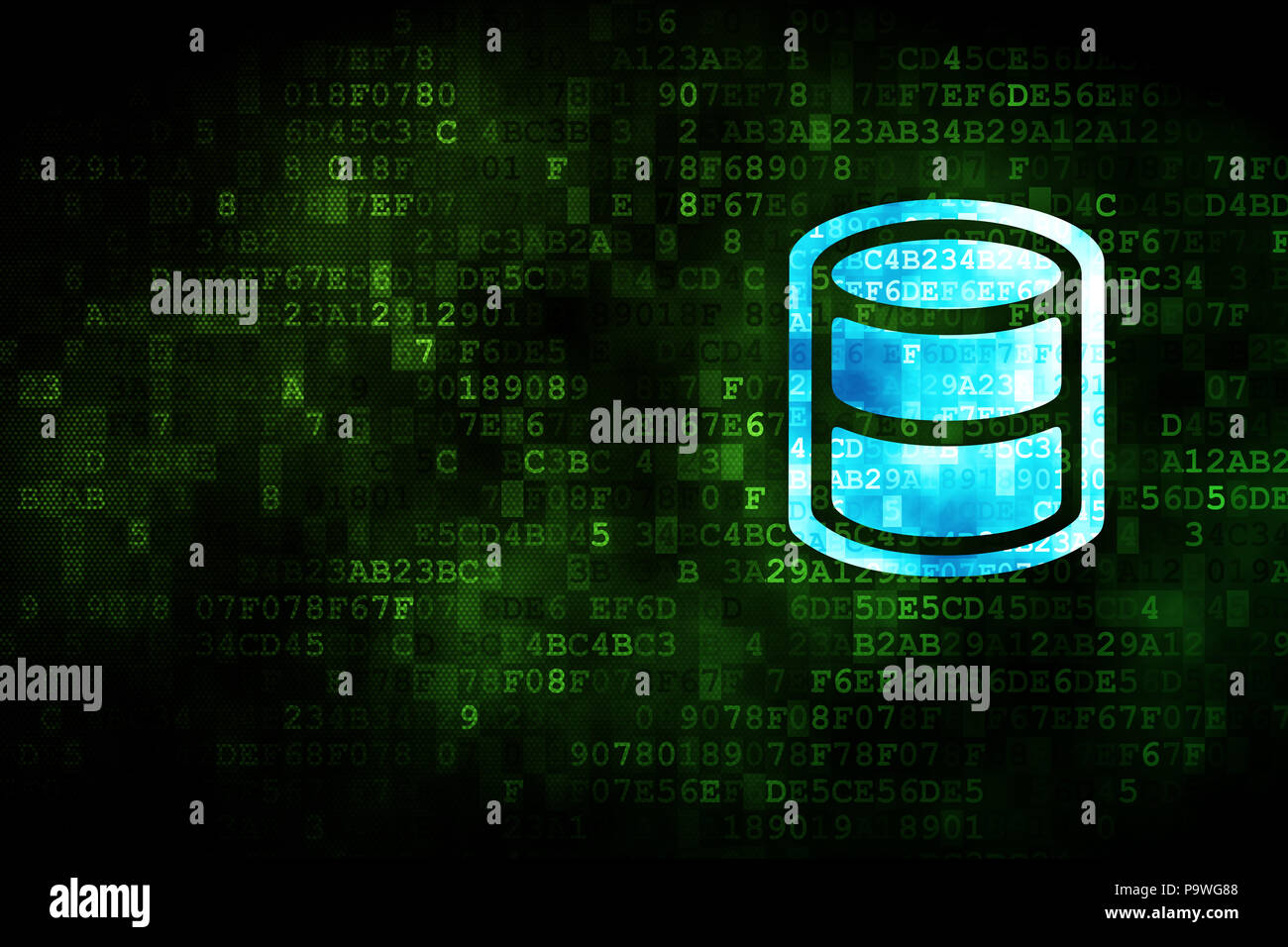Programming concept: Database on digital background Stock Photo - Alamy