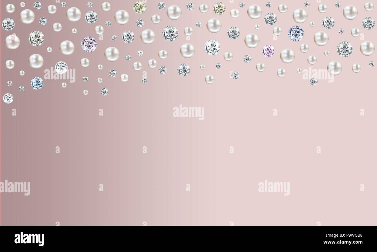 Pearl illustration background with many small and big white shiny ...