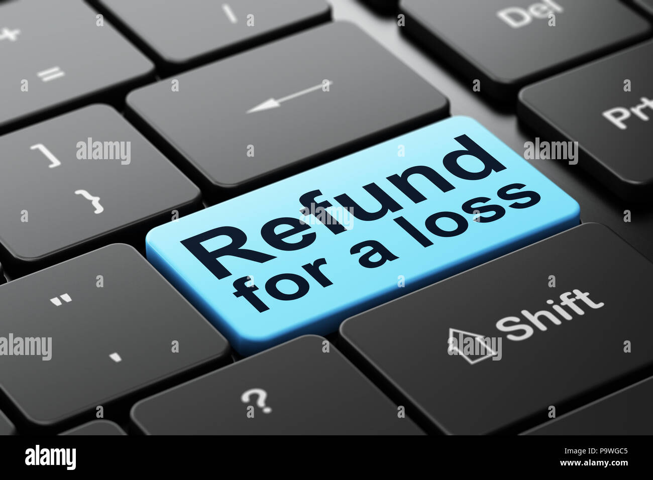 Insurance concept: Refund For A Loss on computer keyboard background ...