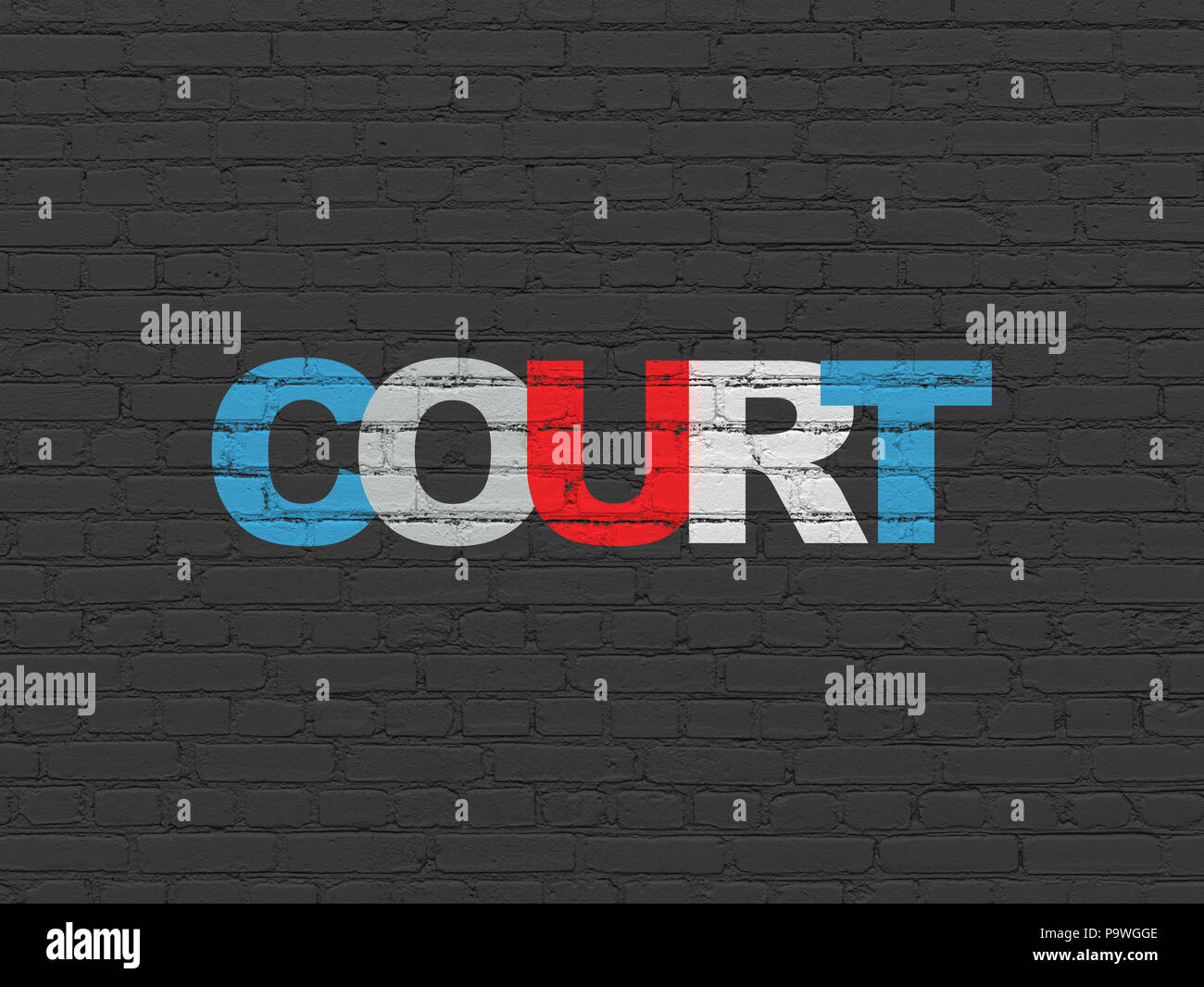 Law concept: Court on wall background Stock Photo - Alamy