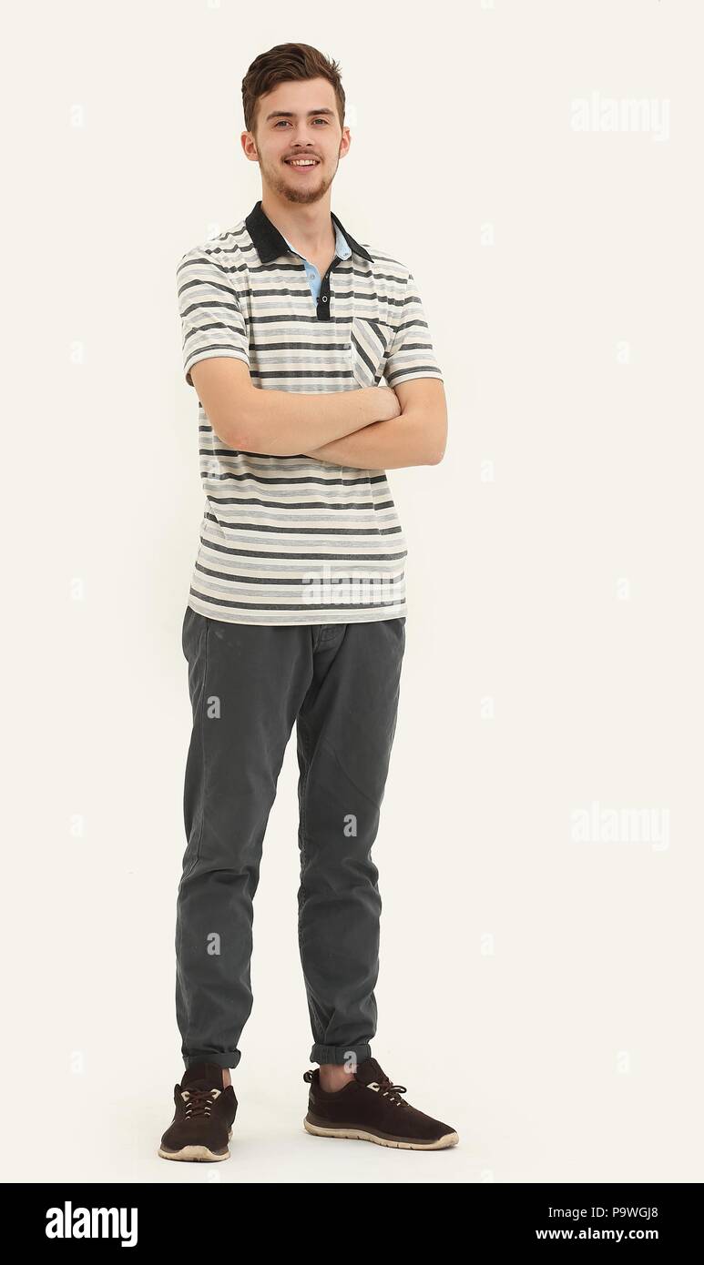 portrait in full growth. modern young man Stock Photo - Alamy
