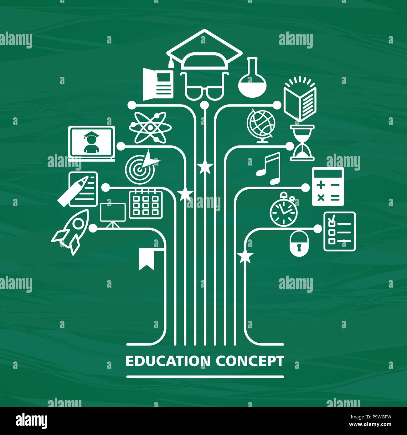 education concept green Stock Vector Image & Art - Alamy