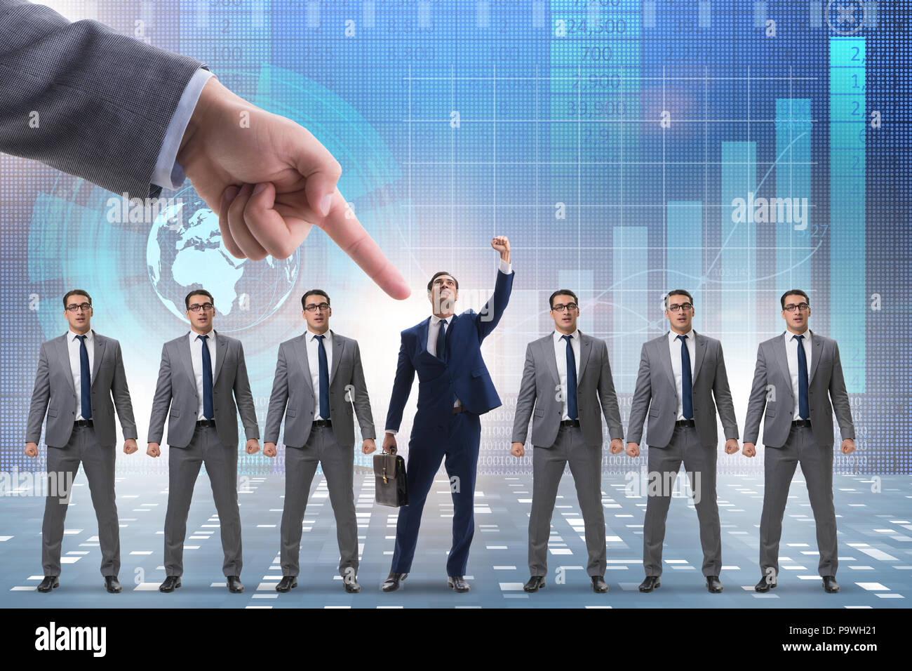 Recruitment and employment concept with selected employee Stock Photo ...