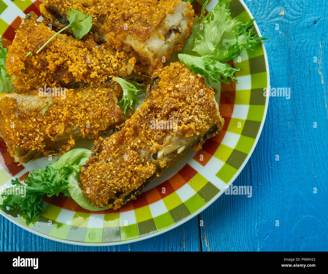 Mandeli Fish Fry, fish fried in Goan style Stock Photo - Alamy