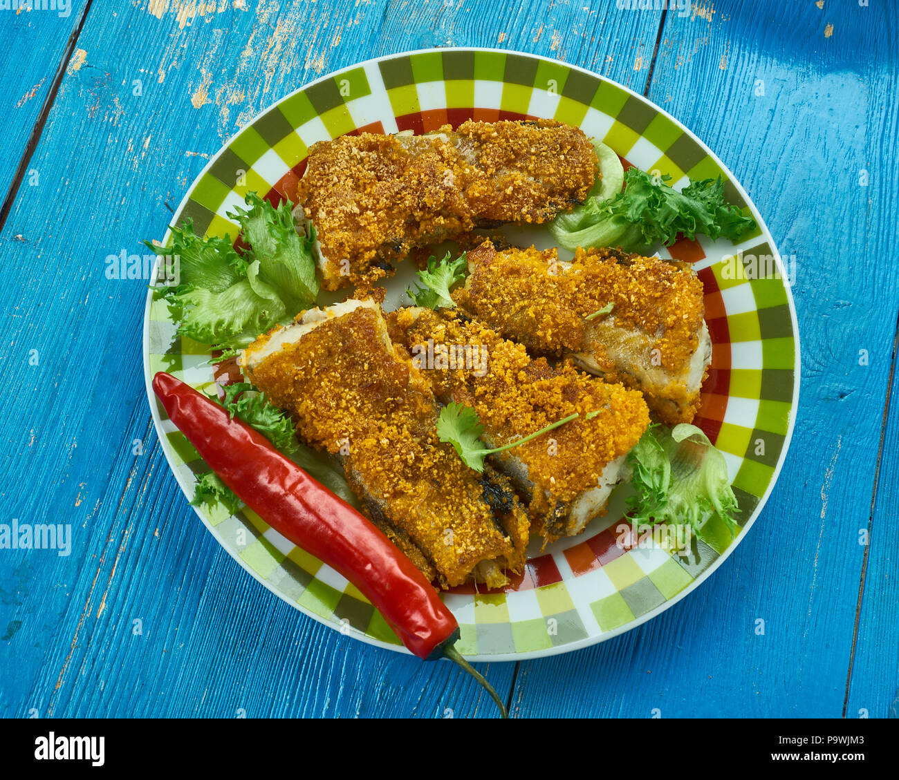 Mandeli Fish Fry, fish fried in Goan style Stock Photo - Alamy