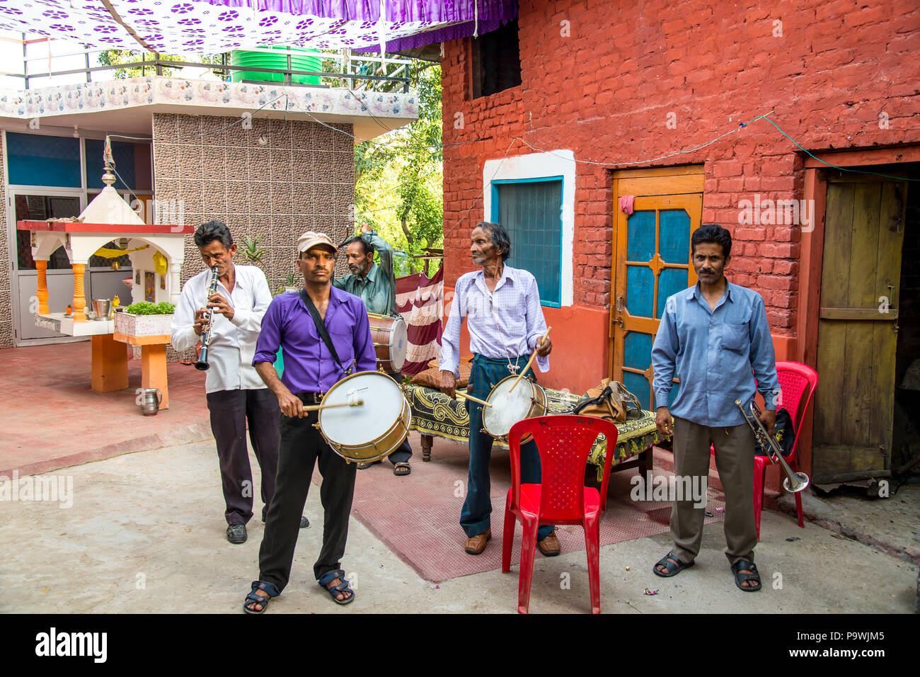 A traditional wedding in a small village in the Indian province.Wedding ...