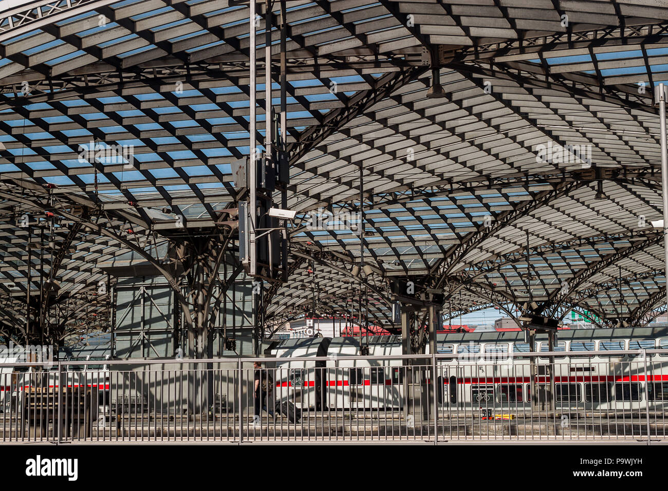 Beautiful architectural structures of Cologne main train station Stock ...