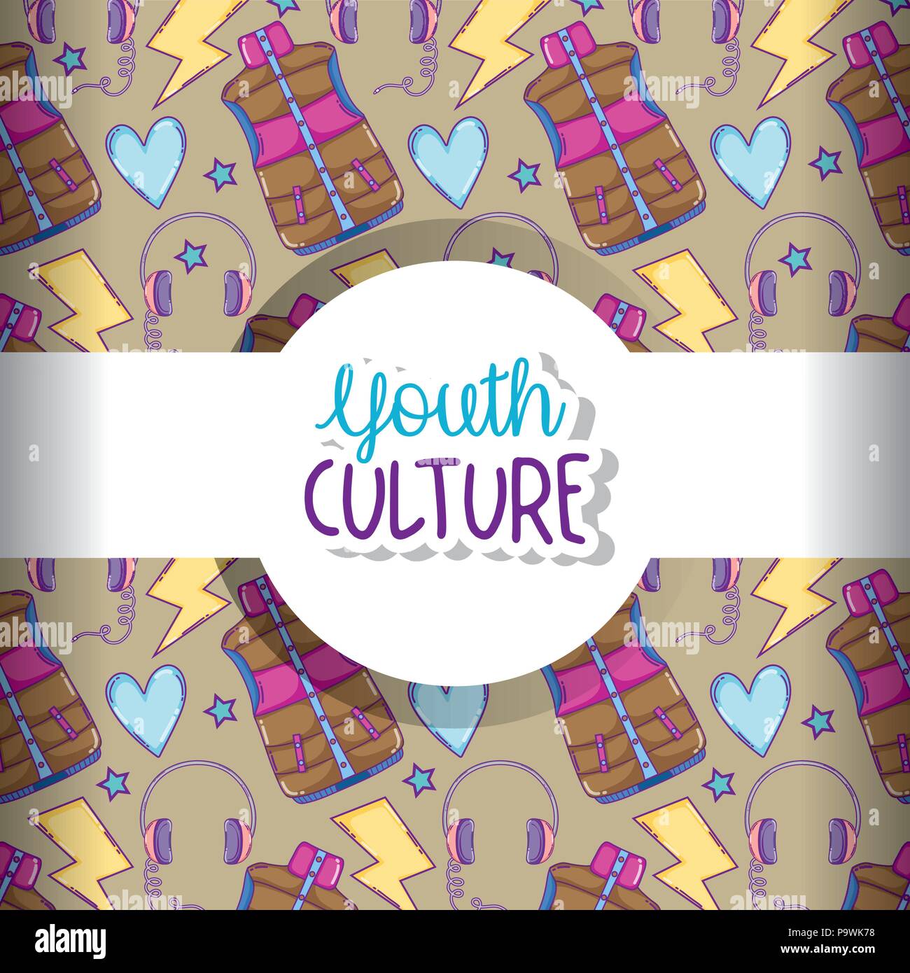 Youth culture pattern background Stock Vector Image & Art - Alamy
