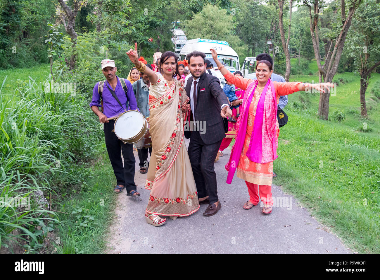 A traditional wedding in a small village in the Indian province.Wedding ...