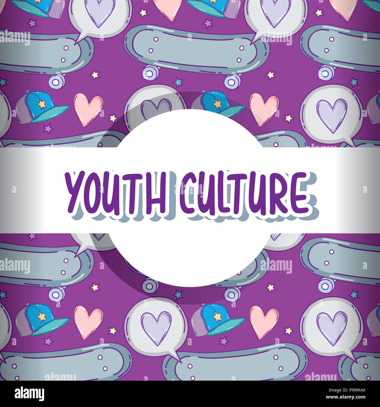 Youth culture pattern background Stock Vector Image & Art - Alamy