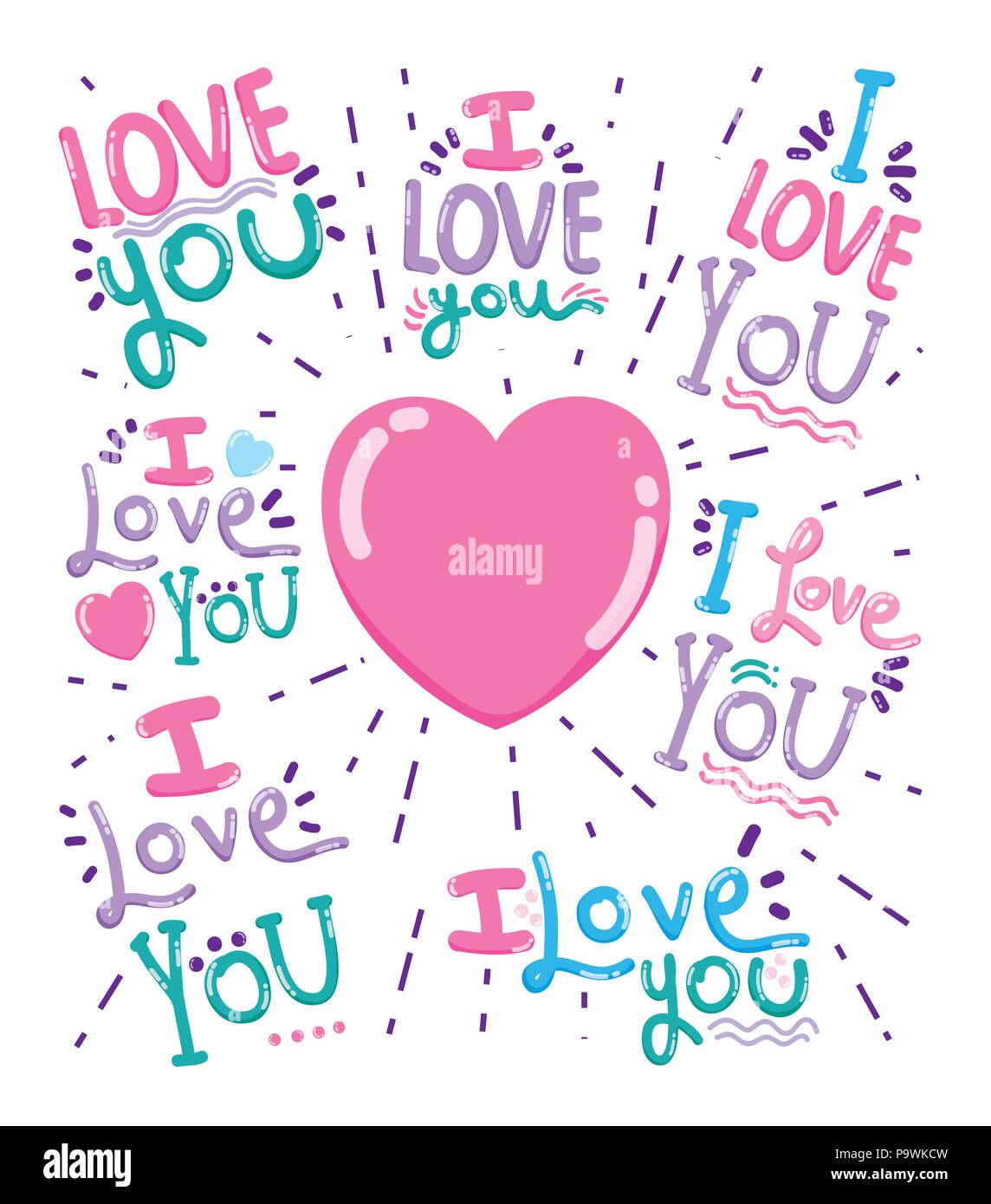 I love you card Stock Vector Image & Art - Alamy