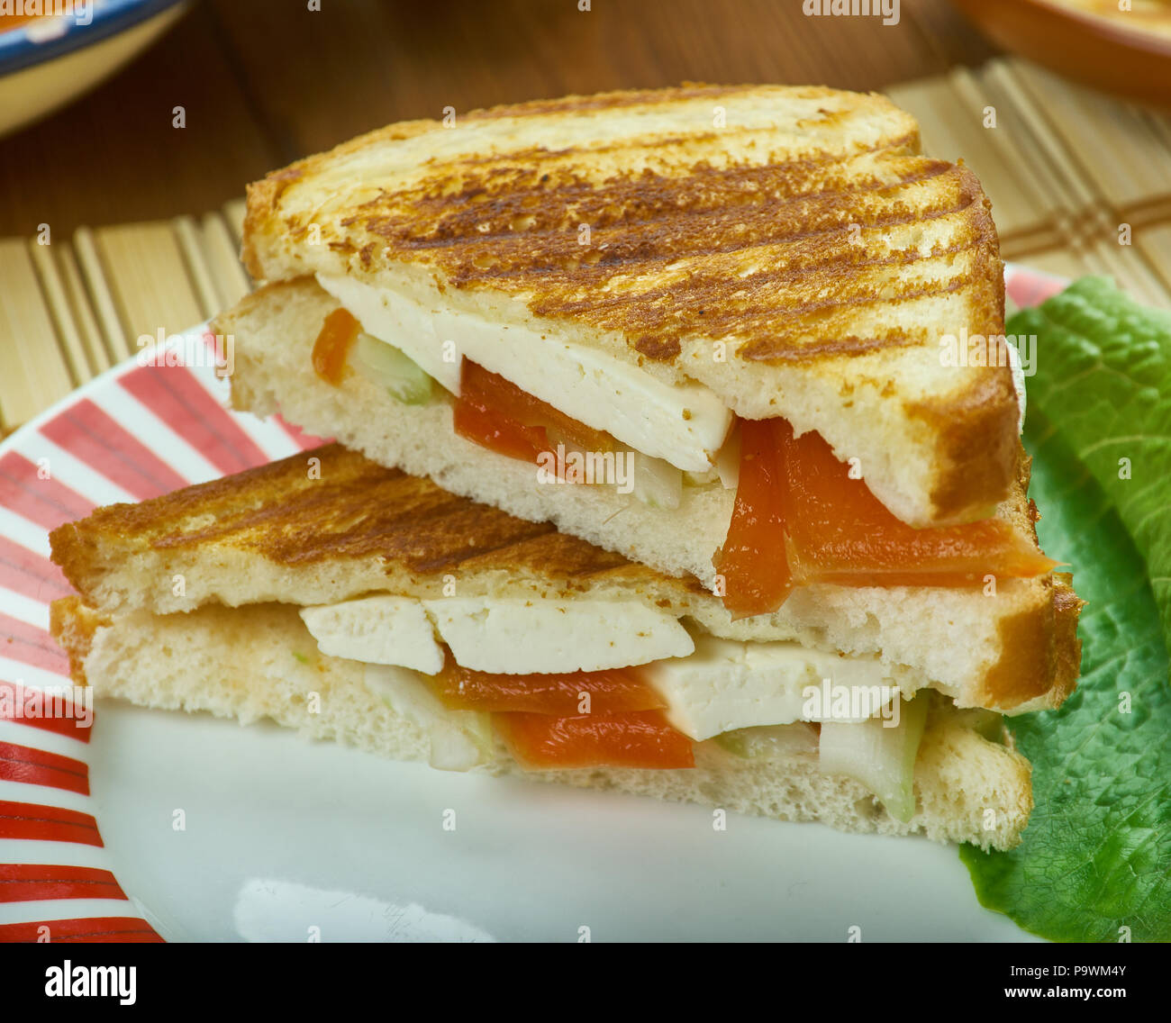 Paneer Sandwich - Indian cottage cheese and sweet corn sandwich Stock ...