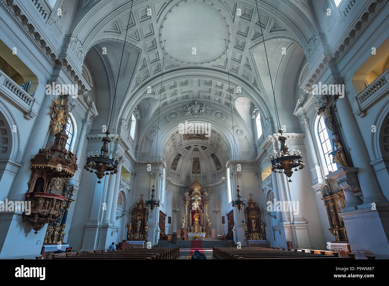 Interior, Parish Church St. Margaret, Margaretenkirche, Sendling ...
