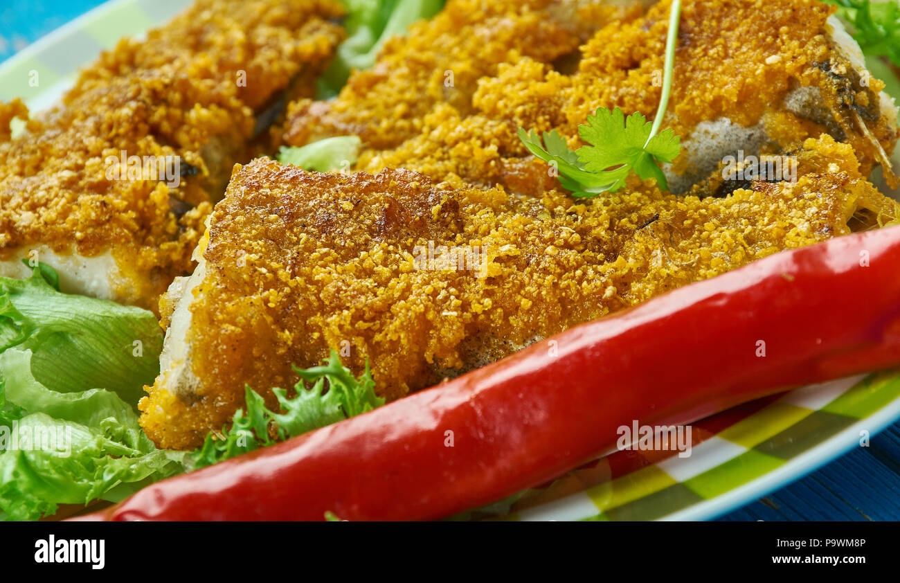 Mandeli Fish Fry, fish fried in Goan style Stock Photo - Alamy